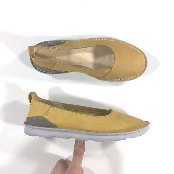 Clarks | Shoes | Clarks Origin Zero X Flats Womens Size 65m Yellow ...